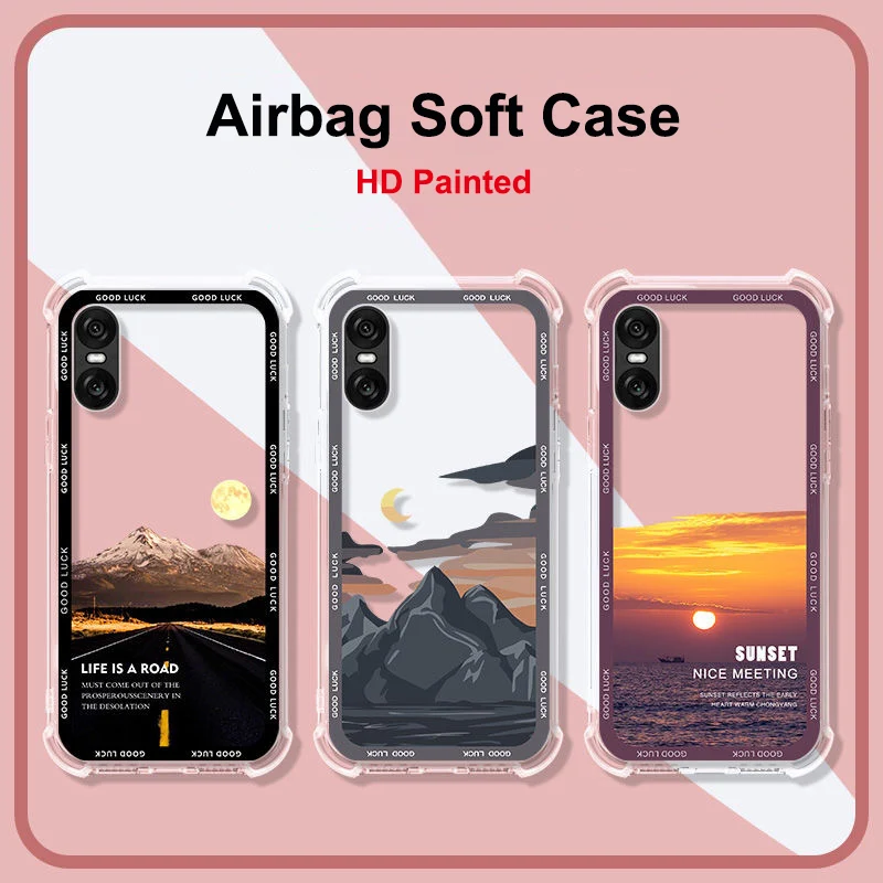 For Sony Xperia 10 VI Case Clear Airbag Silicone TPU Shockproof Back ...