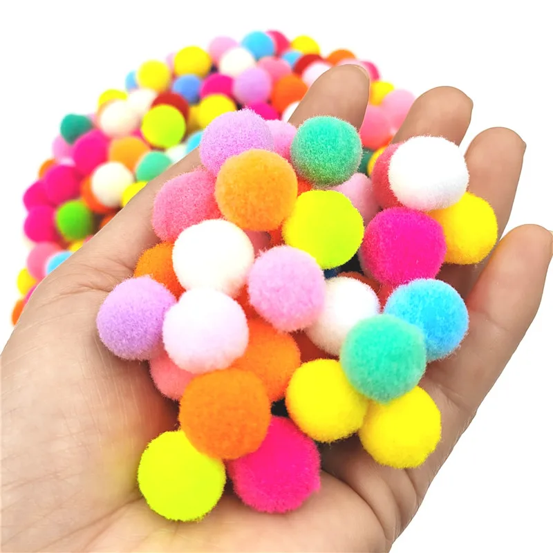 150pcs/100pcs 10mm/15mm Soft Plush Pompom Fluffy Ball Accessories DIY ...