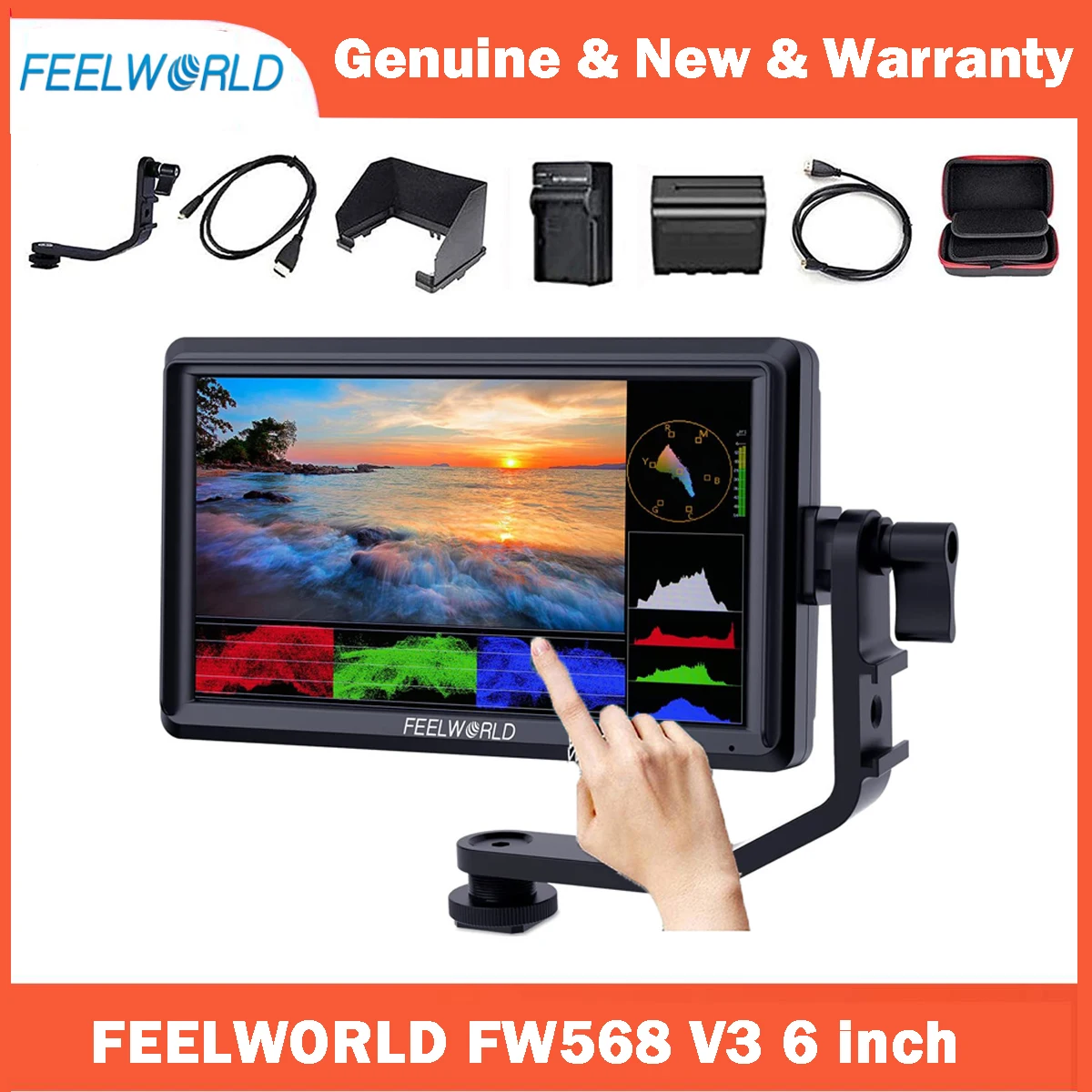 Monitor-de-campo-da-c-mera-FEELWORLD-DSLR-FW568-V3-6-Polegada-3D-LUT ...