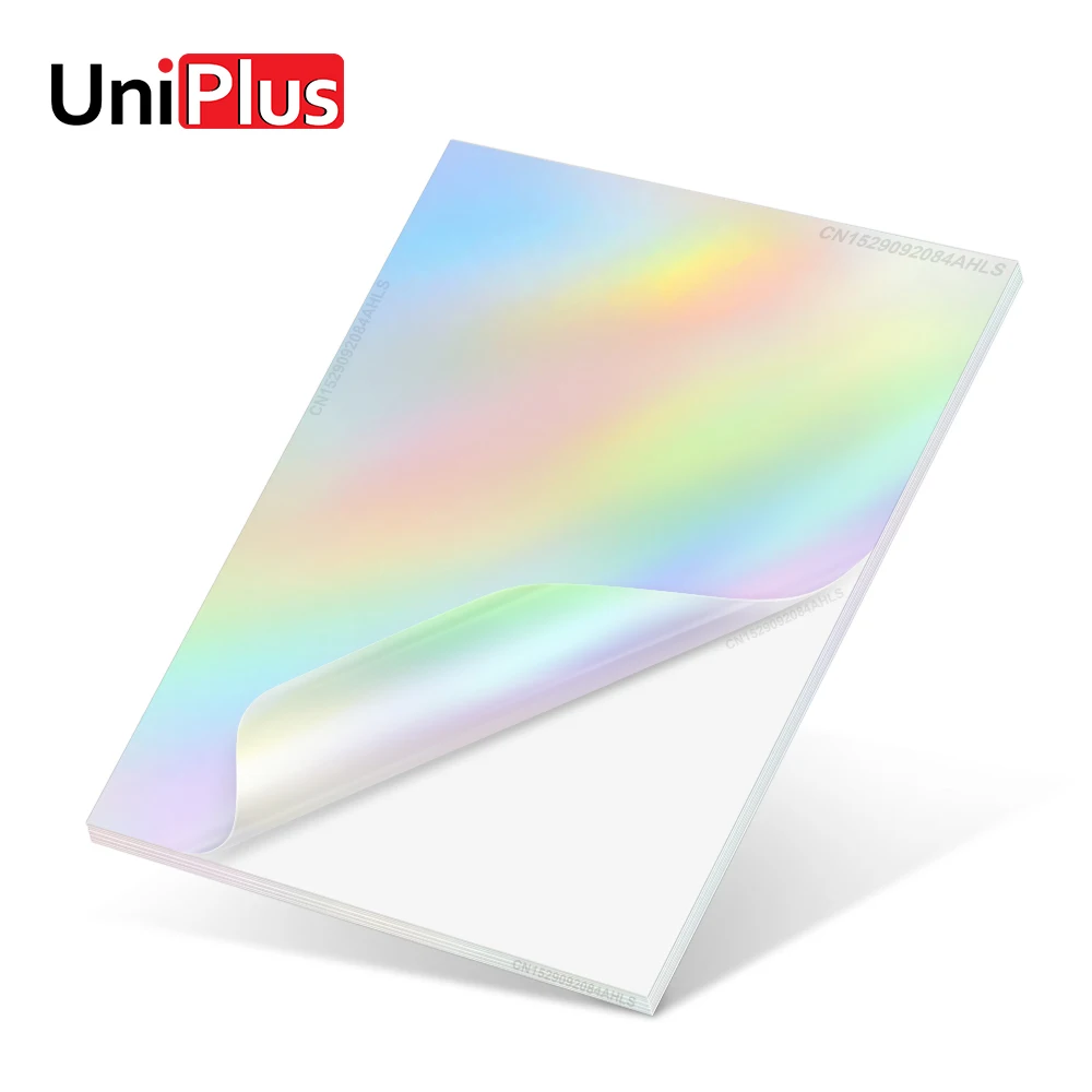 10-Sheets-Holographic-Cold-Laminated-Film-Adhesive-Transparent ...