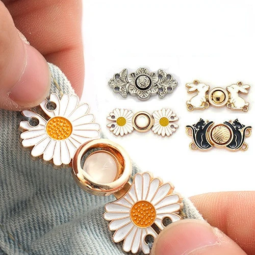 Detachable Metal Buttons Pearl Snap Fastener Pants Pin Retractable ...