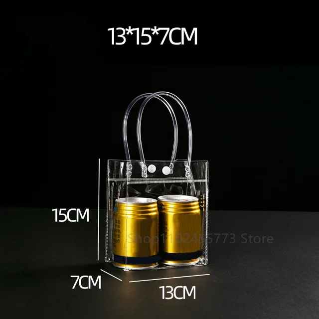 10/20pcs/lot Transparent Soft PVC Gift Tote Packaging Bags with Hand ...