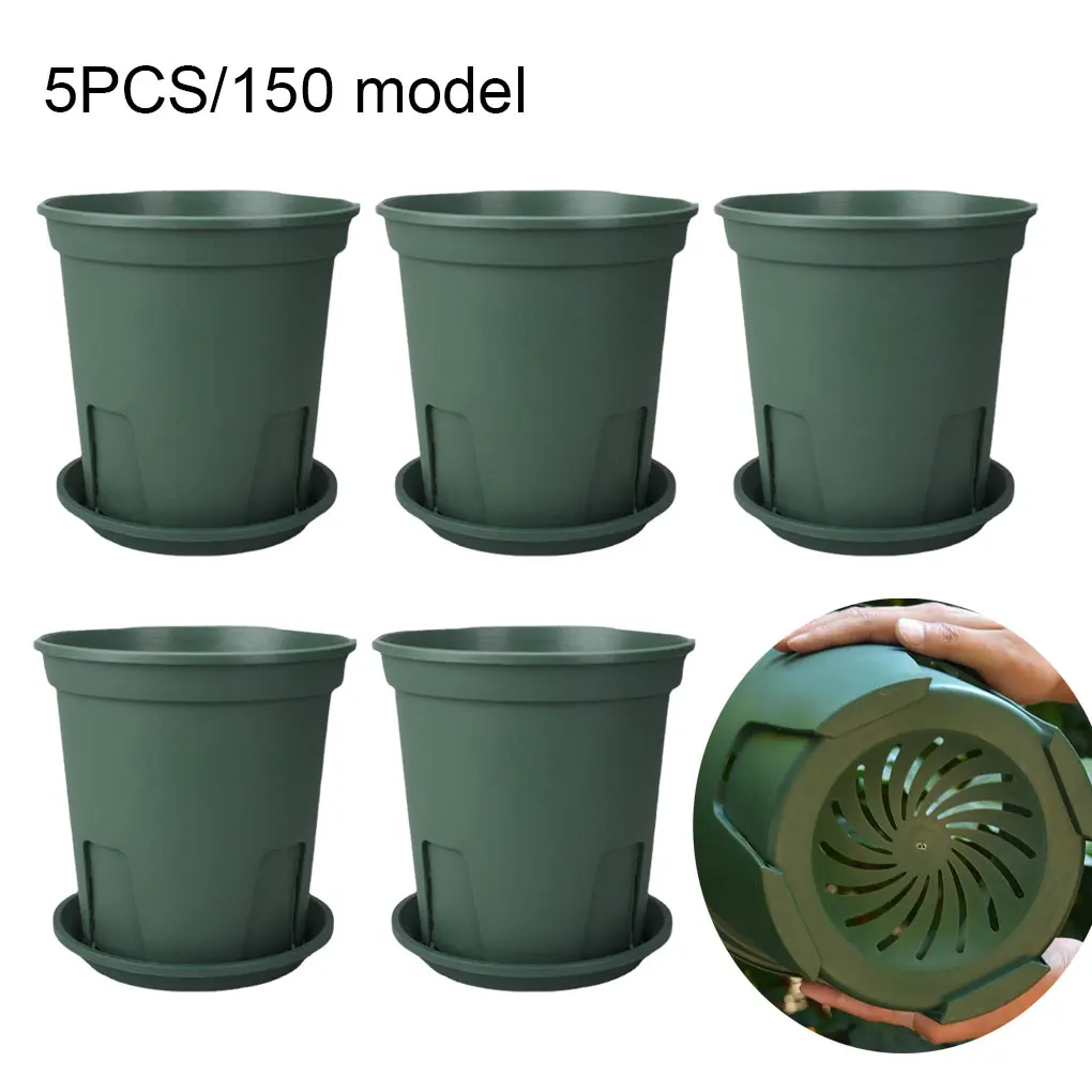 5pcs-Green-Wide-Application-Plant-Pots-For-All-Types-Of-Plants ...