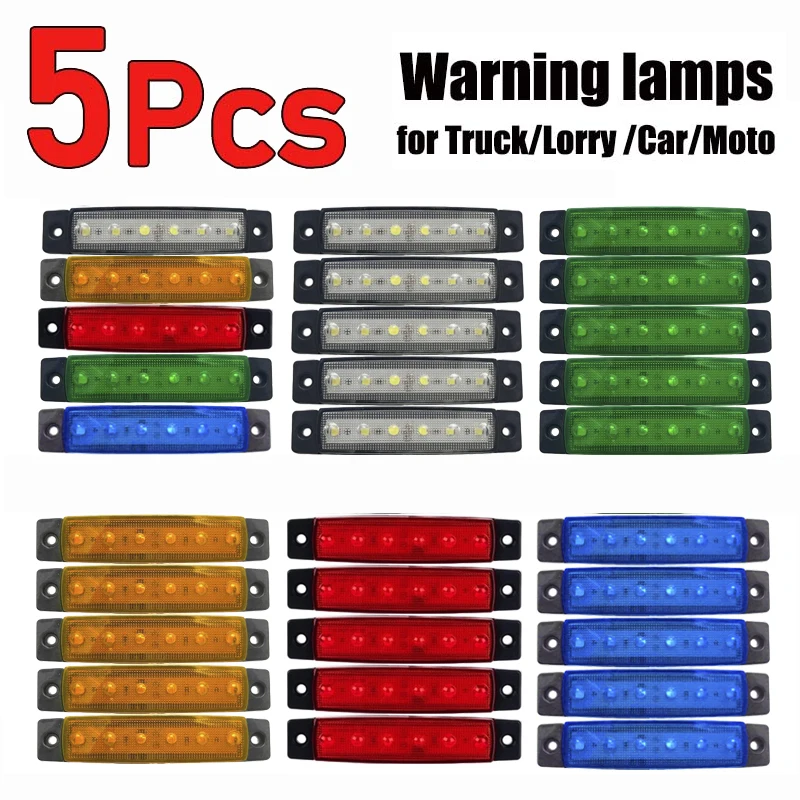 6-LED-Truck-Side-Width-Light-Lorry-Trailer-Marker-lights-Night-Safty ...