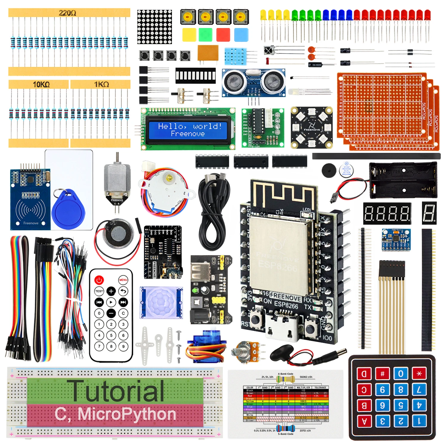 Freenove Ultimate Starter Kit For Esp8266 (compatible With Arduino Ide), Esp-12s Onboard Wi-fi ...