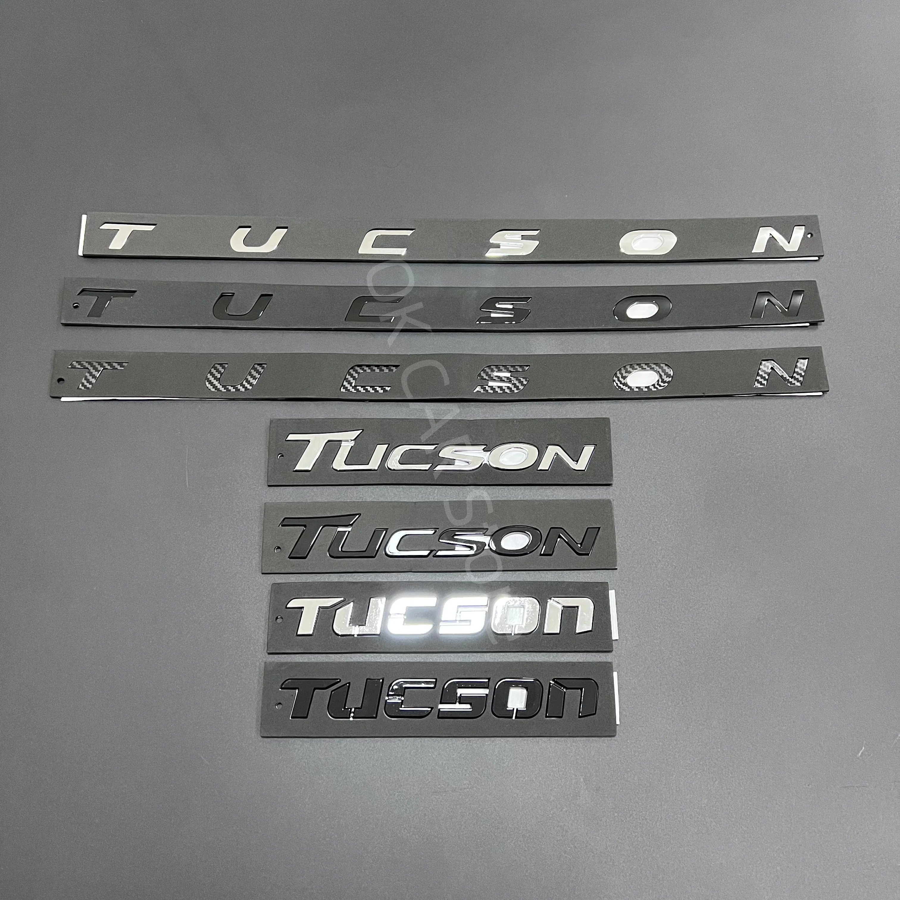 Bright Black TUCSON Emblem Trunk Sticker Rear Sticker For Hyundai ...