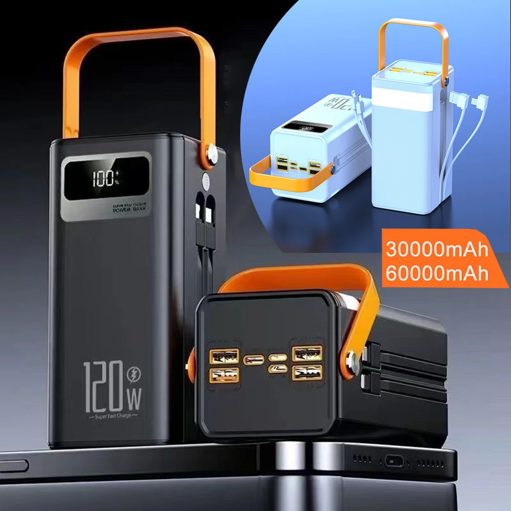 60000mAh Portable Power Station Battery 120W Camping Phone Generator ...
