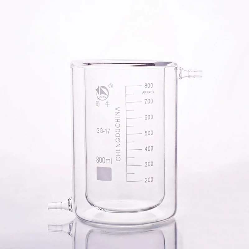 Shuniu Double Deck Beaker Tall Form With Tick Marks 800ml Double Layer Cold Trap With