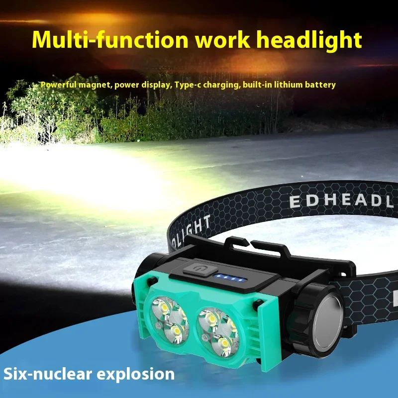 Led Rechargeable Headlamp HeadLight Waterproof Head Flashlights For ...