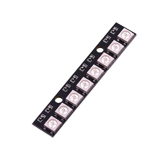 10pcs 8Bit Channel WS2812 5050 RGB 8 LED Light Built-In Full Color ...