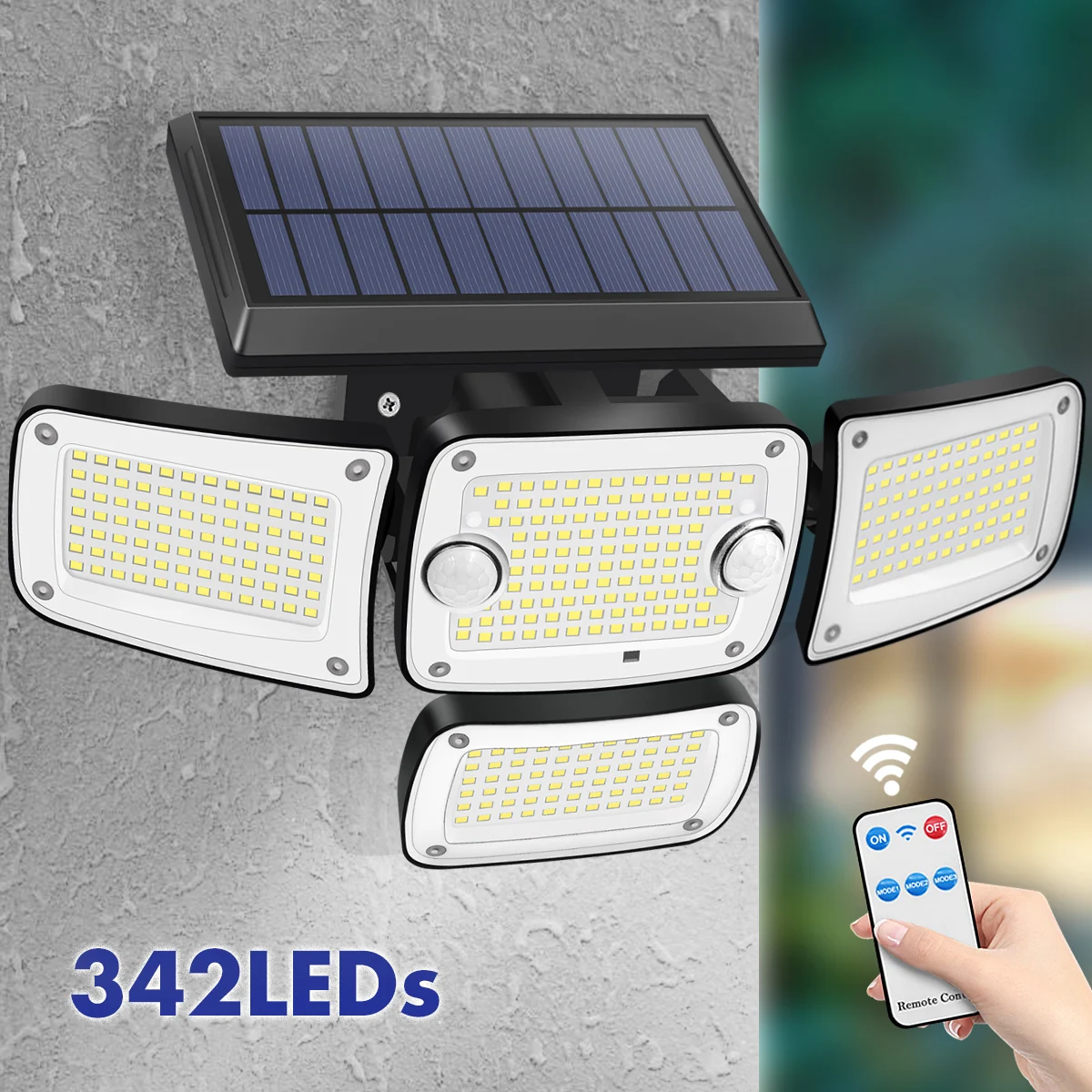 Outdoor Solar Lights Solar Motion Sensor Lights 342/253/182 LED ...