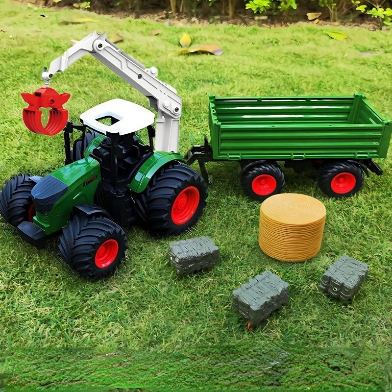 Children's Farmer Car Farm Tractor Inertia Toy Car Model Transport ...