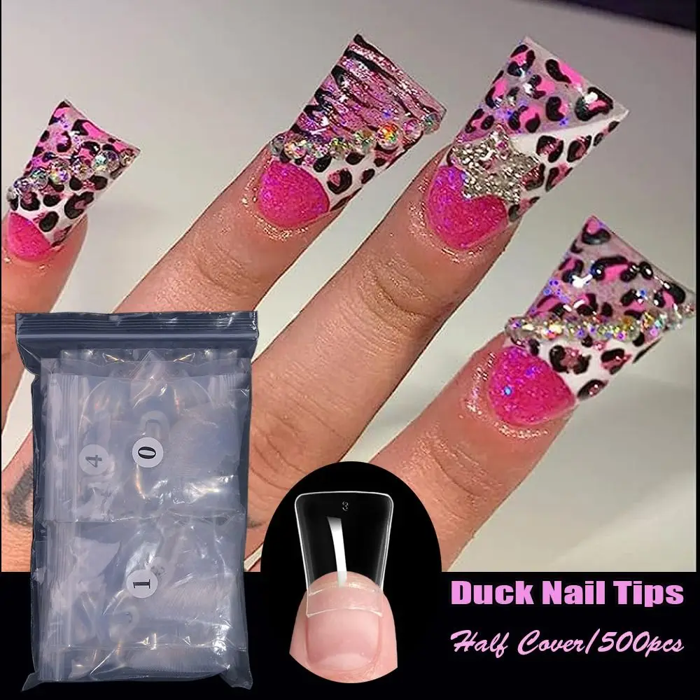 Pink And White Duck Feet Nails