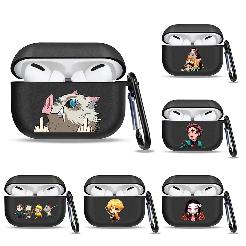 Anime-Dem-nio-Slayer-Fone-de-Ouvido-Caso-para-Apple-AirPods-Fone-de ...