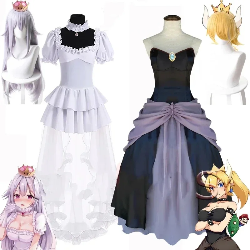 Boosette-Cosplay-Costume-Bowsette-Cosplay-Princess-Koopa-White-Long ...