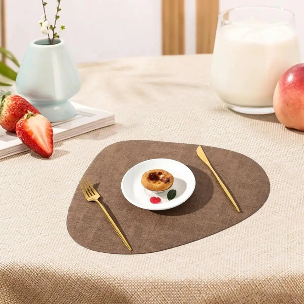 Table-Protection-Mat-Stylish-Faux-Leather-Placemats-Waterproof-Heat ...