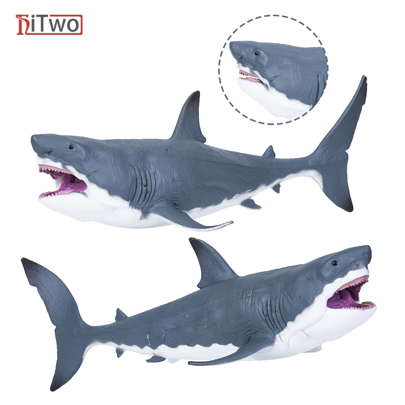 Realistic Marine Animals Megalodon Shark Hammerhead Shark Action ...