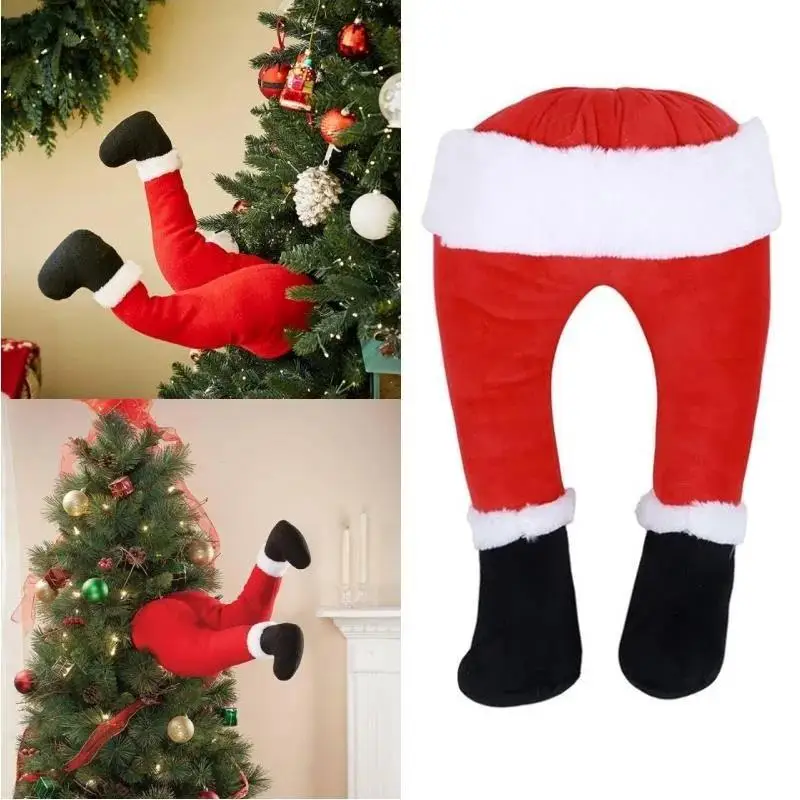 Santa-Claus-Legs-Christmas-Tree-Decoration-Door-Decor-Elf-Leg-For-Home ...
