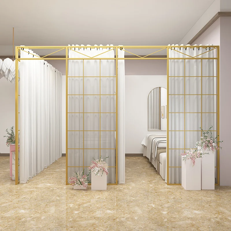 Custom-Beauty-Salon-Iron-Screen-Partition-Wall-Living-Room ...