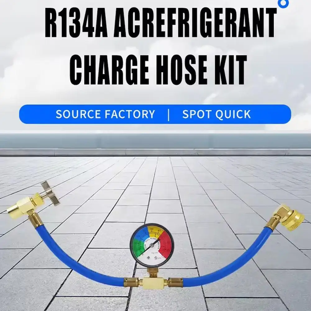 Refrigerant Recharge Ac Air Kit Self-Sealing Valve Can Recharge Hose ...