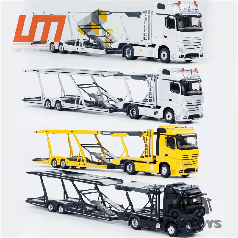 Modelo-nico-diminuto-1-64-Actros-Double-Decker-Car-Trailer-LHD-Diecast ...