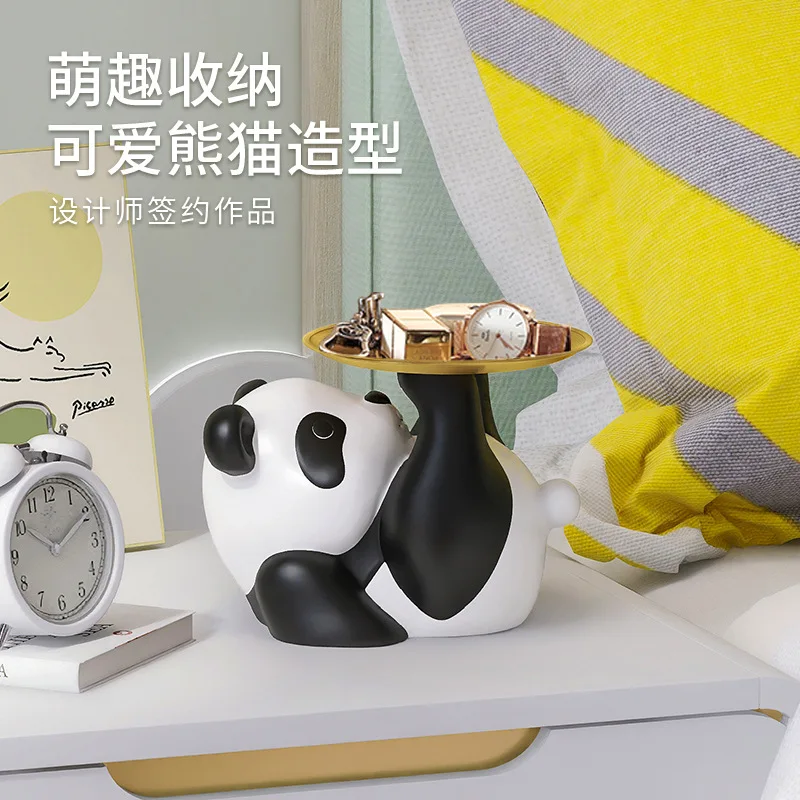 Panda ornament tray rack key storage ornament - AliExpress 15