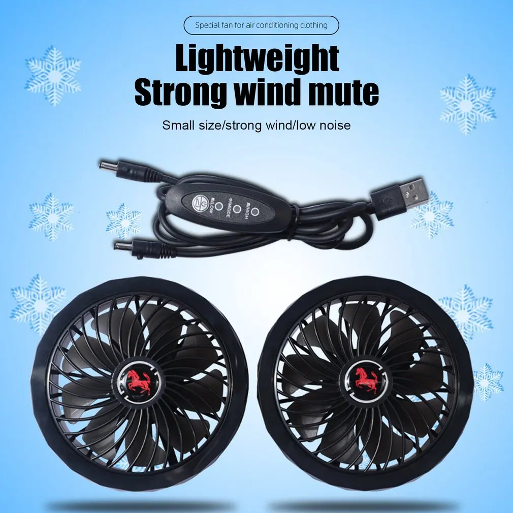 Men Outdoor Summer Coat Mini Quiet Electric Fan Cooling Air Conditioner ...