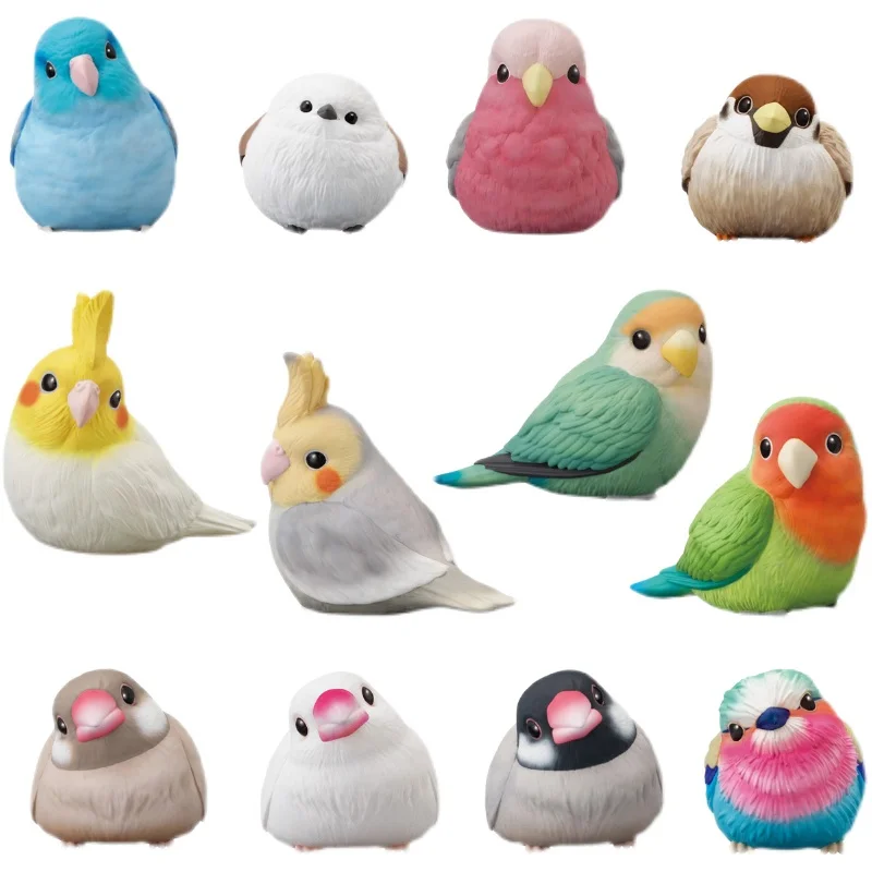 Original-Genuine-Simulation-Cute-Kawaii-Little-Figurine-Handheld-Birds ...