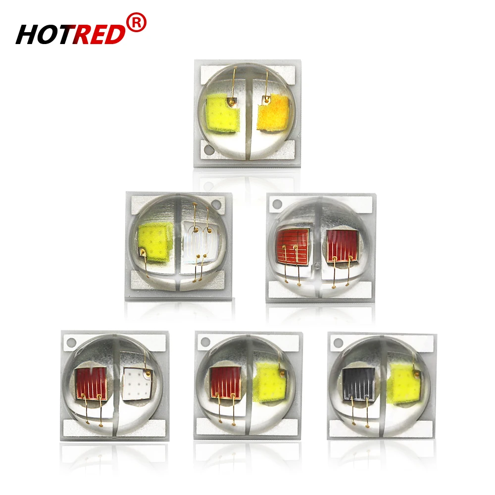 10pcs-Dual-Color-LED-Chip-3535-2W-2x1W-Bicolor-Beads-White-Yellow-Warm ...