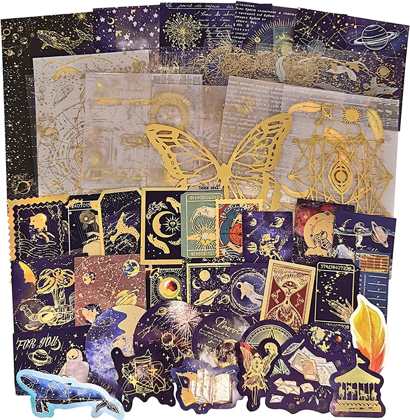 Space Sticker Scrapbooking | Vintage Space Scrapbook | Astronomy Black ...