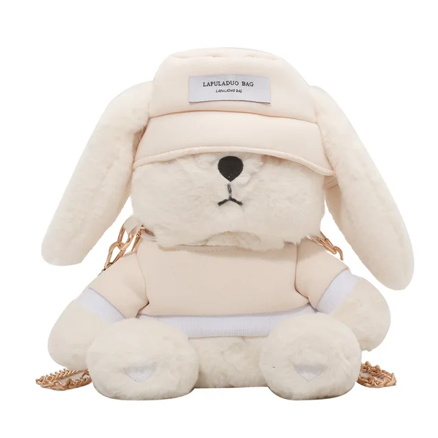 New Girls Lovely Cartoon Plush Backpack Kawaii Rabbit Cute One Shoulder ...