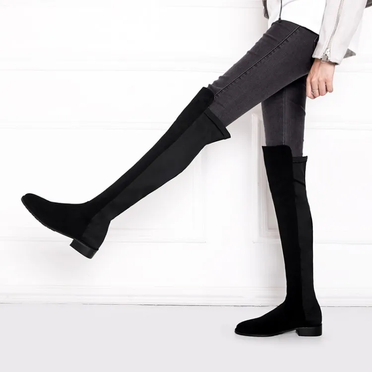 oversize-large-size-big-size-womens-fashion-boots-round-toe-thick-heel