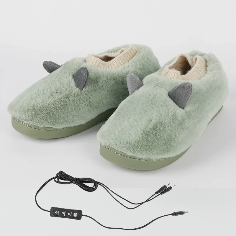 Winter-Slipper-USB-Electric-Heating-Foot-Shoes-Plush-Warm-Electric ...