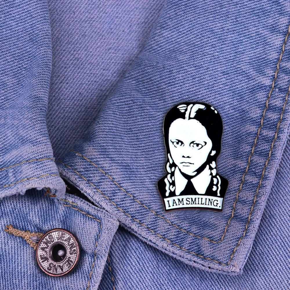 Wednesday Addam Pins | Enamel Badge Jewelry | Addams Family Pin ...