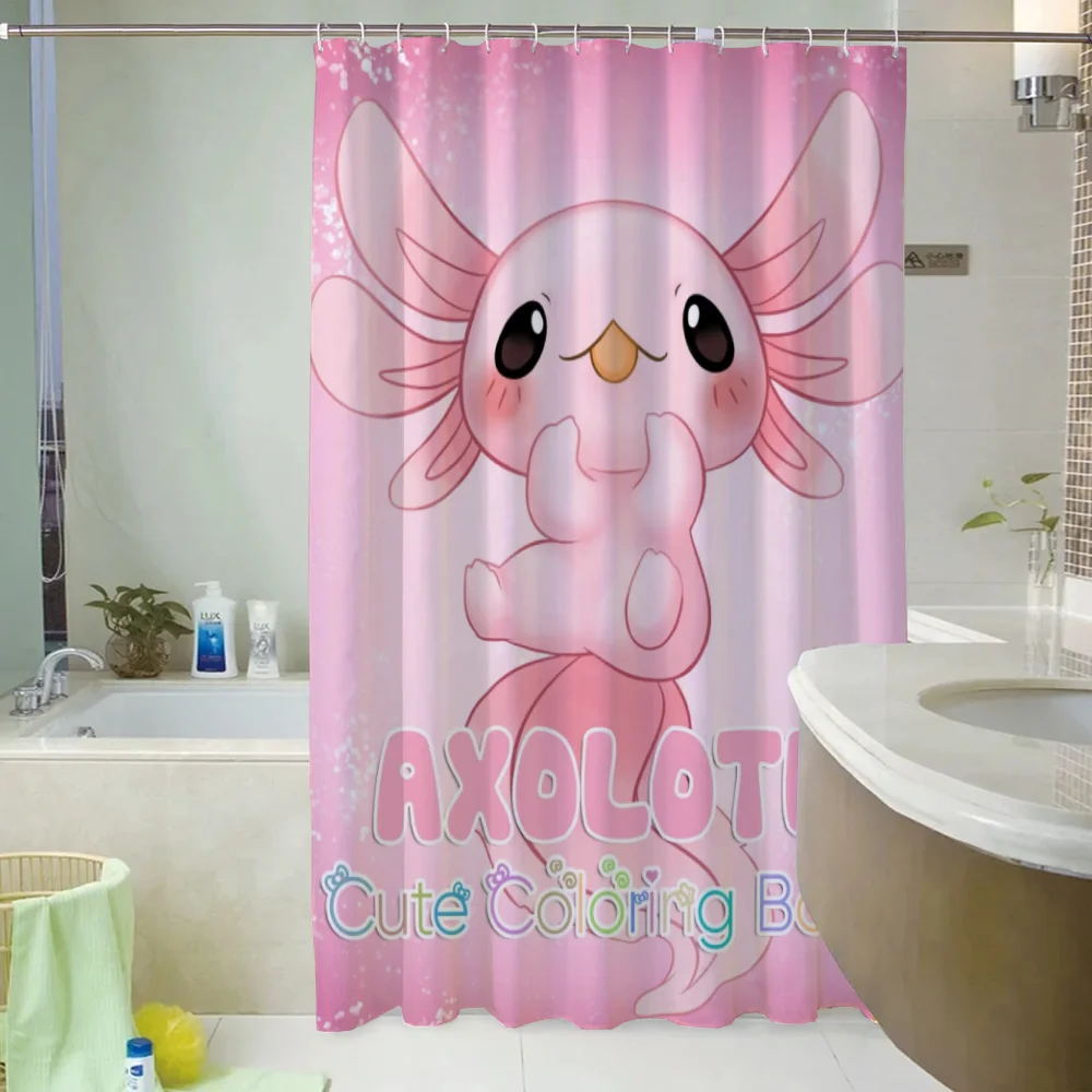 Cute-Axolotl-Shower-Curtains-for-Bathroom-Curtain-Bath-Folding ...