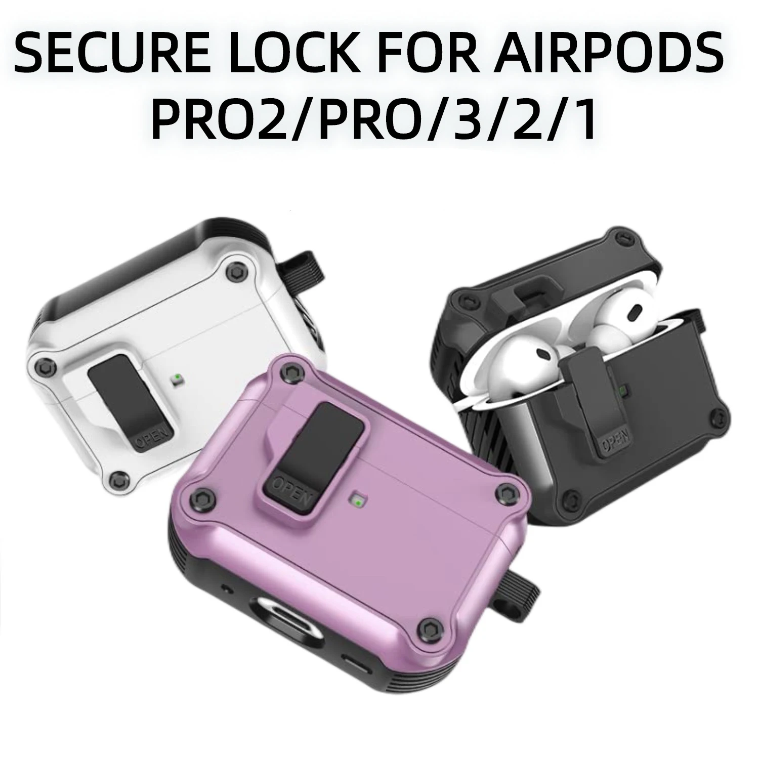 Automatic Security Lock Cover for AirPods Pro 2 3 Case for AirPods Pro2 ...