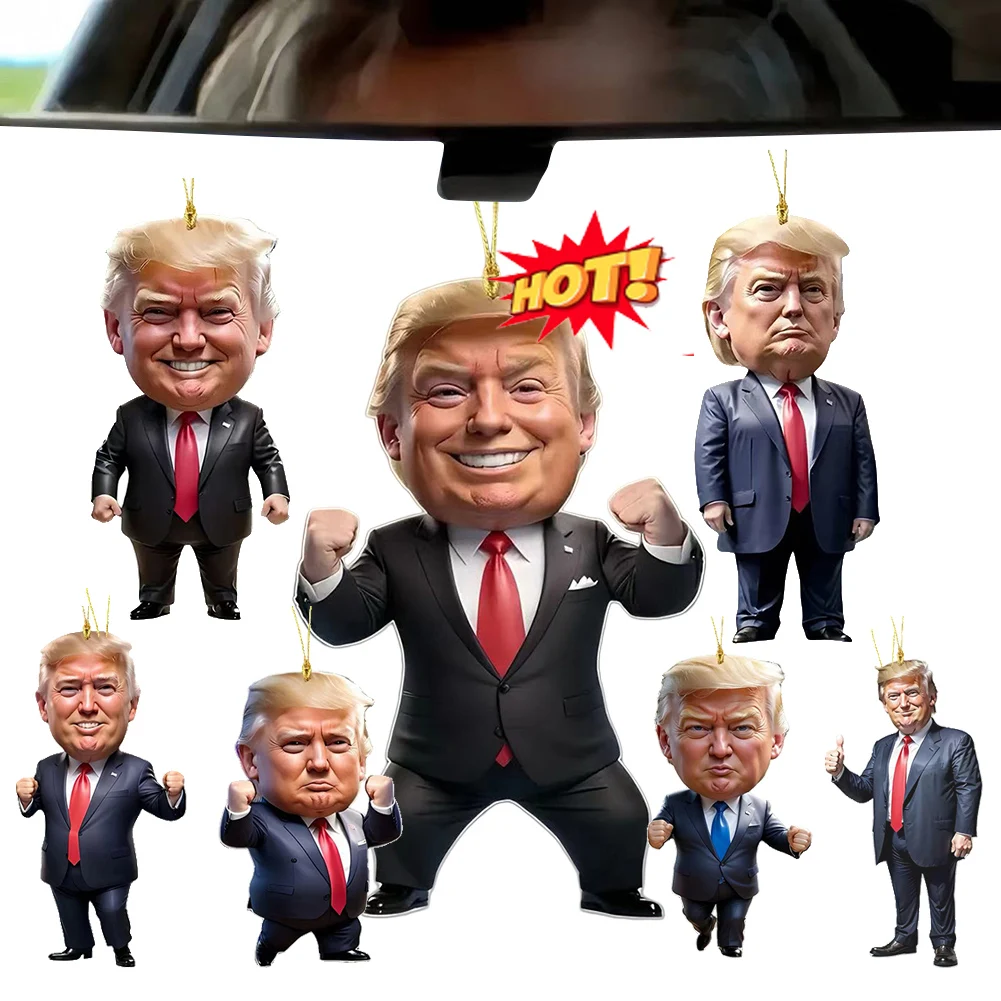 Patriotic-Donald-Trump-2024-Christmas-Ornament-Acrylic-Cartoon-Trump ...