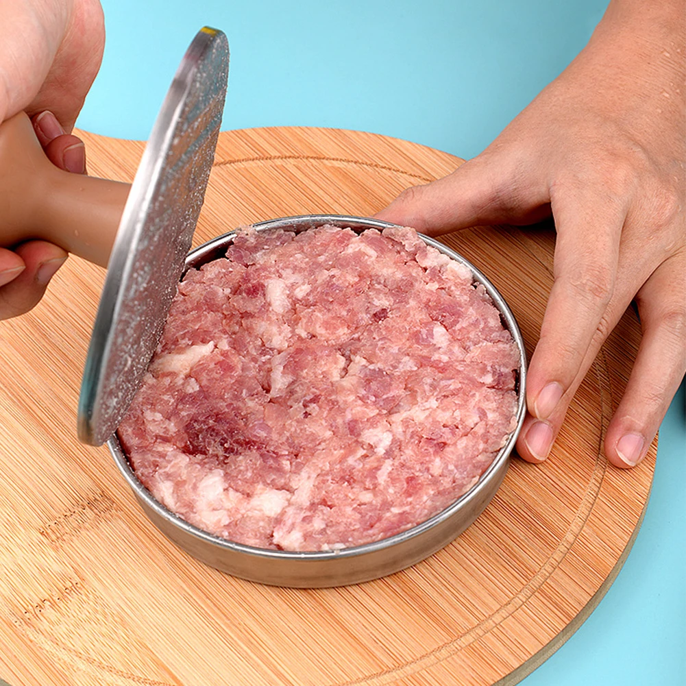 Round-Hamburger-Meat-Press-with-Handle-Meat-Beef-Veggie-Burger-Mold ...