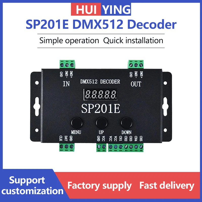 DMX-para-SPI-LED-controlador-decodificador-WS2812B-painel-matriz-LED ...