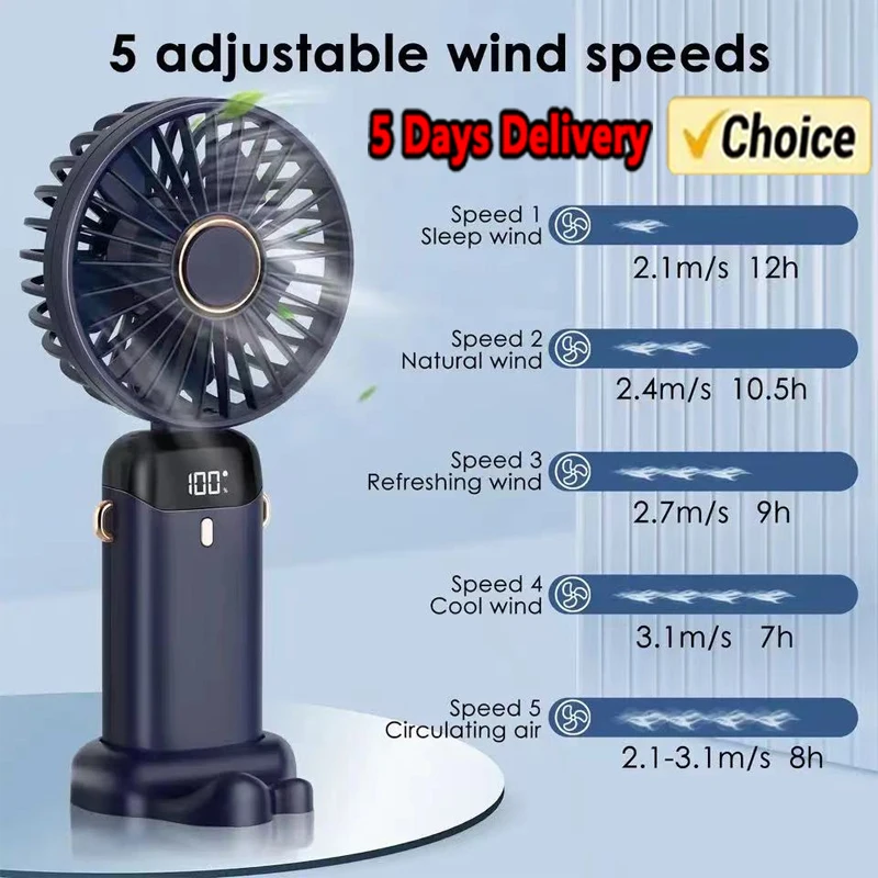 Electric-Fan-Portable-Air-Conditioner-Mini-Cooler-Rechargeable-Neck ...