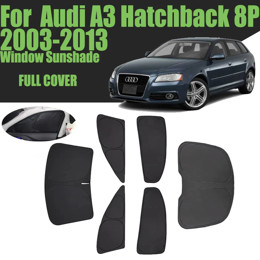 Custom Car Window Sunshade For Audi A3 Sportback Hatchback 8P 2003-2013 ...