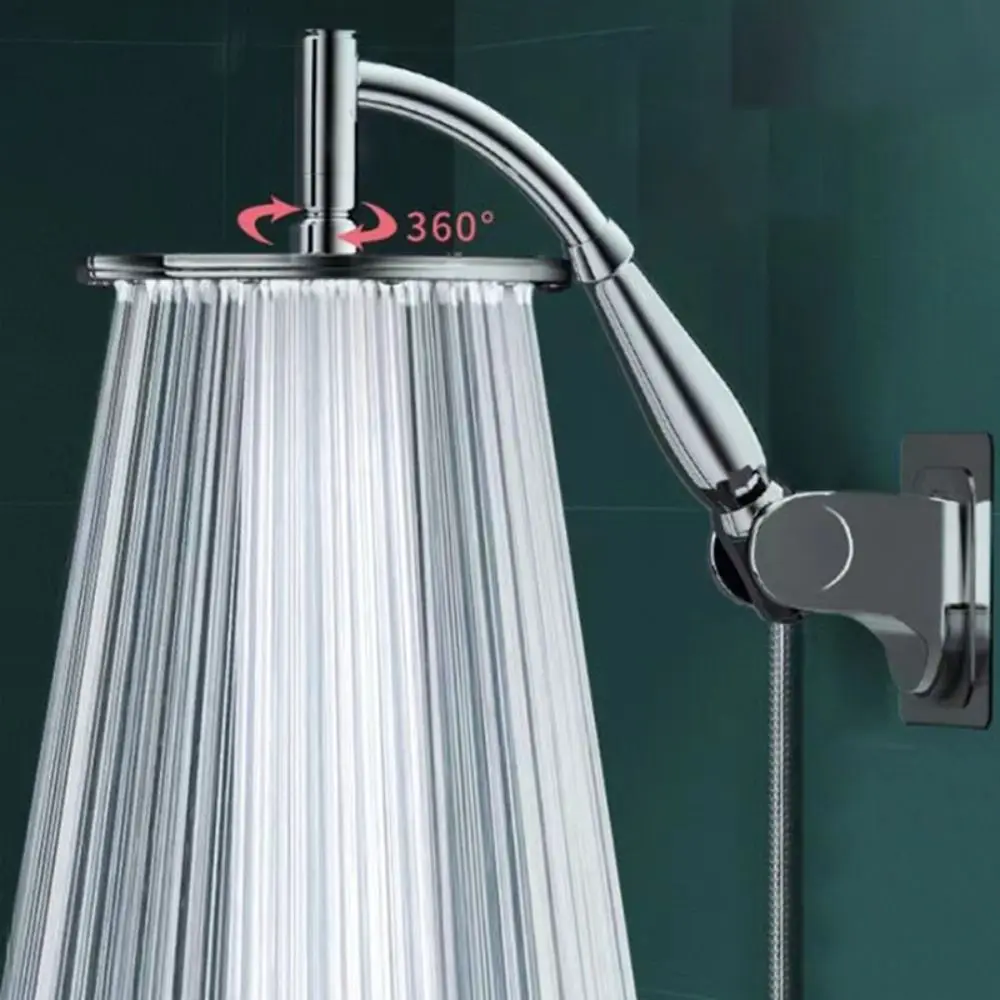 High-Pressure-Rainfall-Shower-Head-Large-Stainless-Steel-Curved-Shower ...