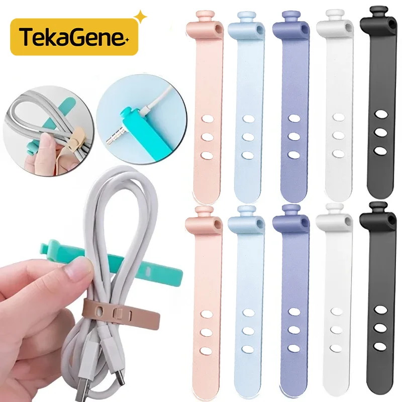 10PCS-Phone-Cable-Organizer-Charger-Cord-Management-Line-Storge-Holder ...