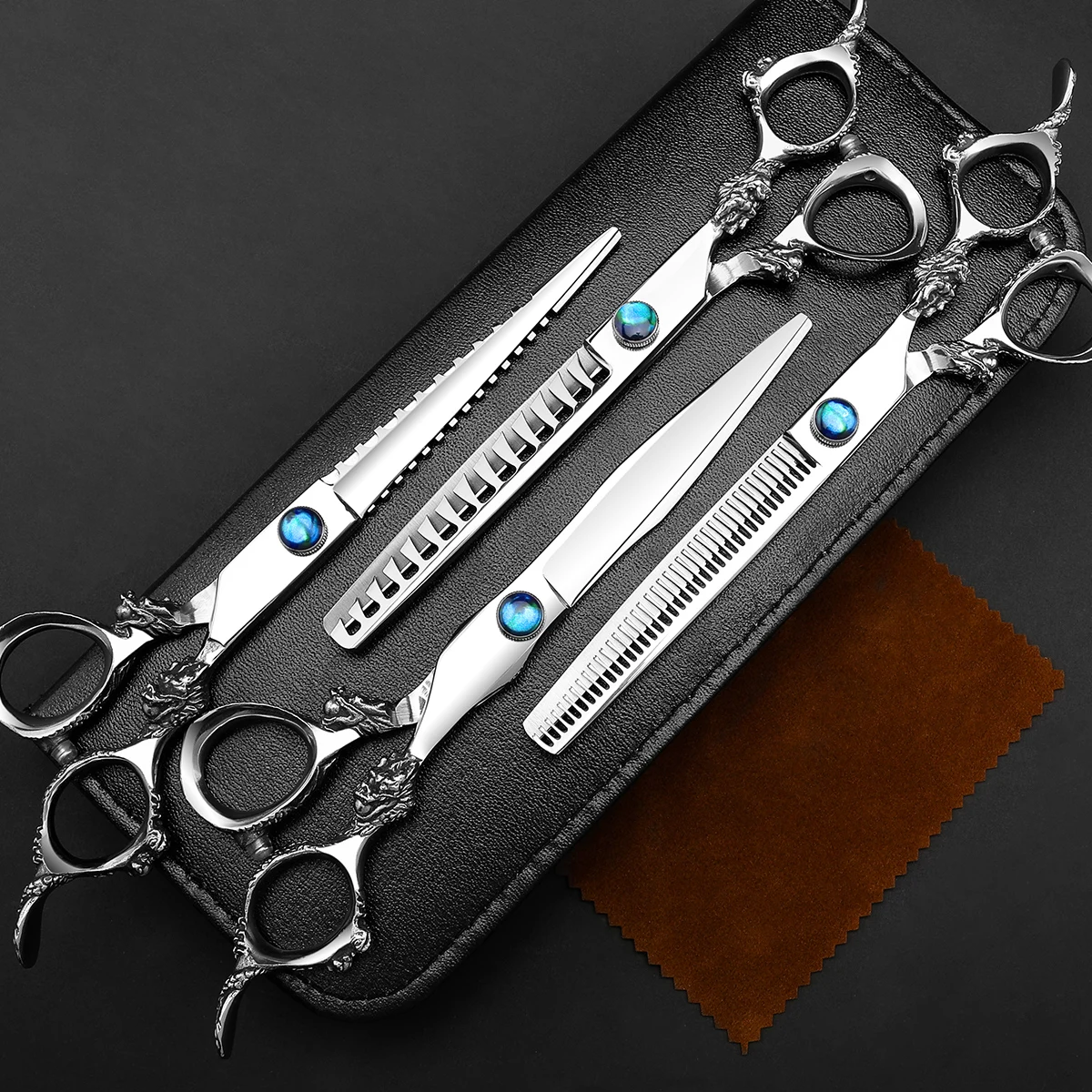 Professional-Hair-Cutting-Scissors-Sets-Stainless-Steel-Barber ...