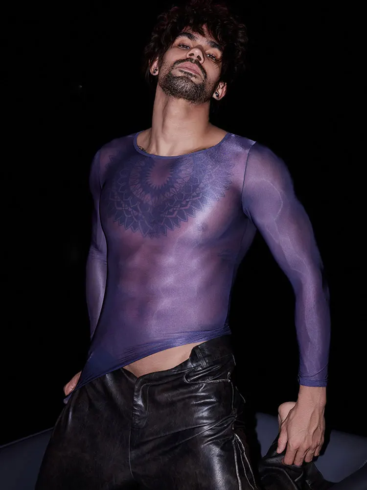 Men-s-Long-Sleeve-Shirts-High-Elastic-Breathable-Sheer-Transparent-Tops ...
