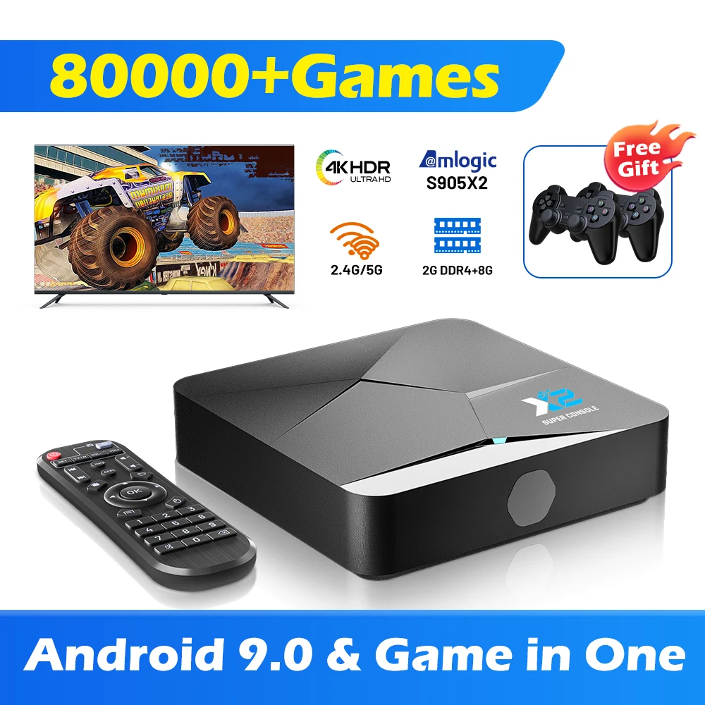 KinHank-Android-TV-Box-9-0-Video-Game-Console-With-80000-Retro-Game-2G ...