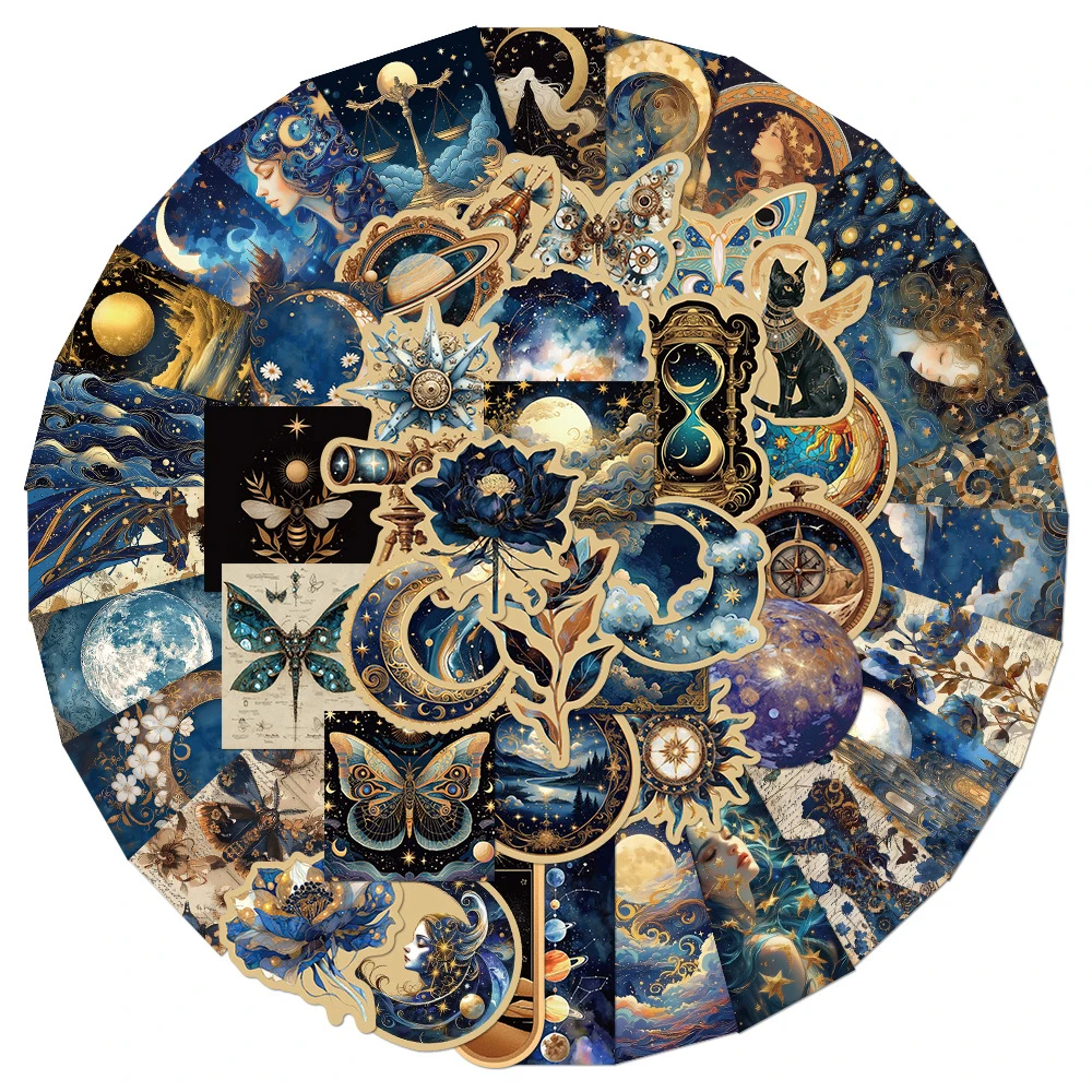 10-30-50pcs-Cute-Cartoon-Astral-Moon-Graffiti-Stickers-Aesthetic-Decals ...