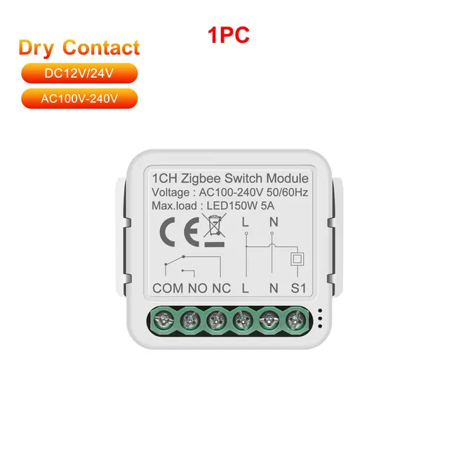 GIRIER Smart ZigBee Switch Module Dry Contact 5A Universal Breaker ...