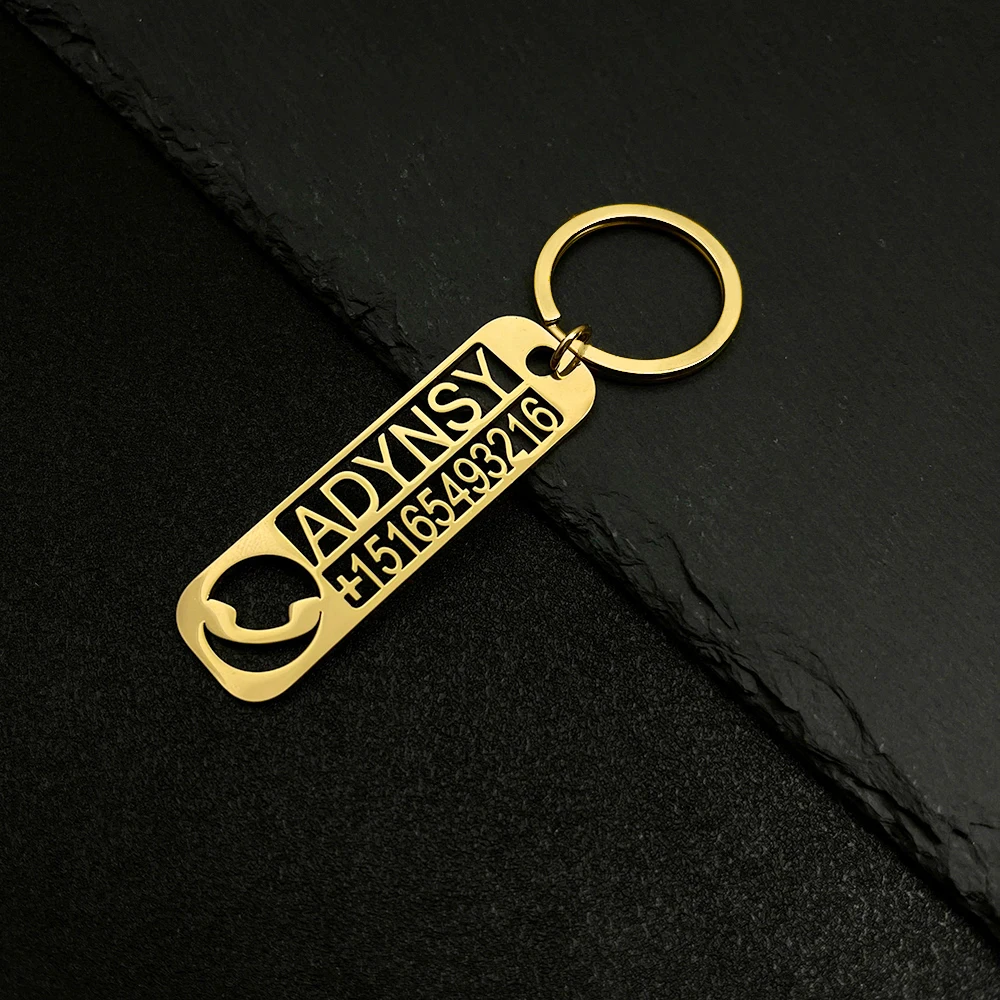Custom-Name-Phone-Number-Keychain-Men-s-Personalized-Stainless-Steel ...