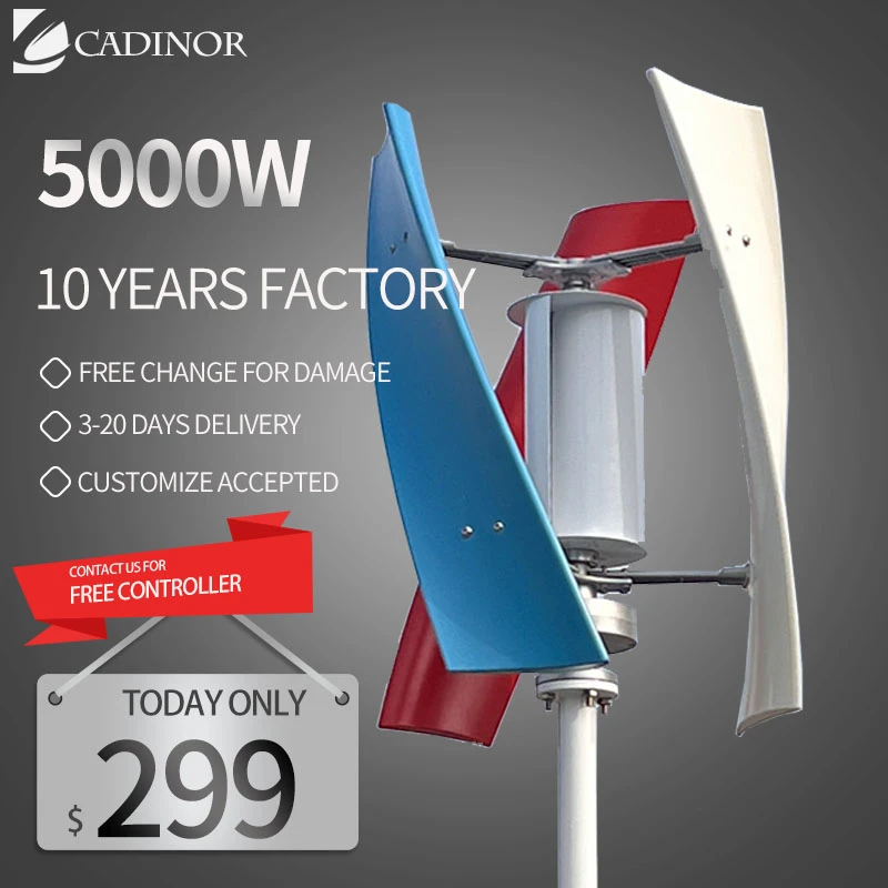 A Mazon Ebay 5000w Vertical Axis Wind Turbine Generator 3 Blades With ...